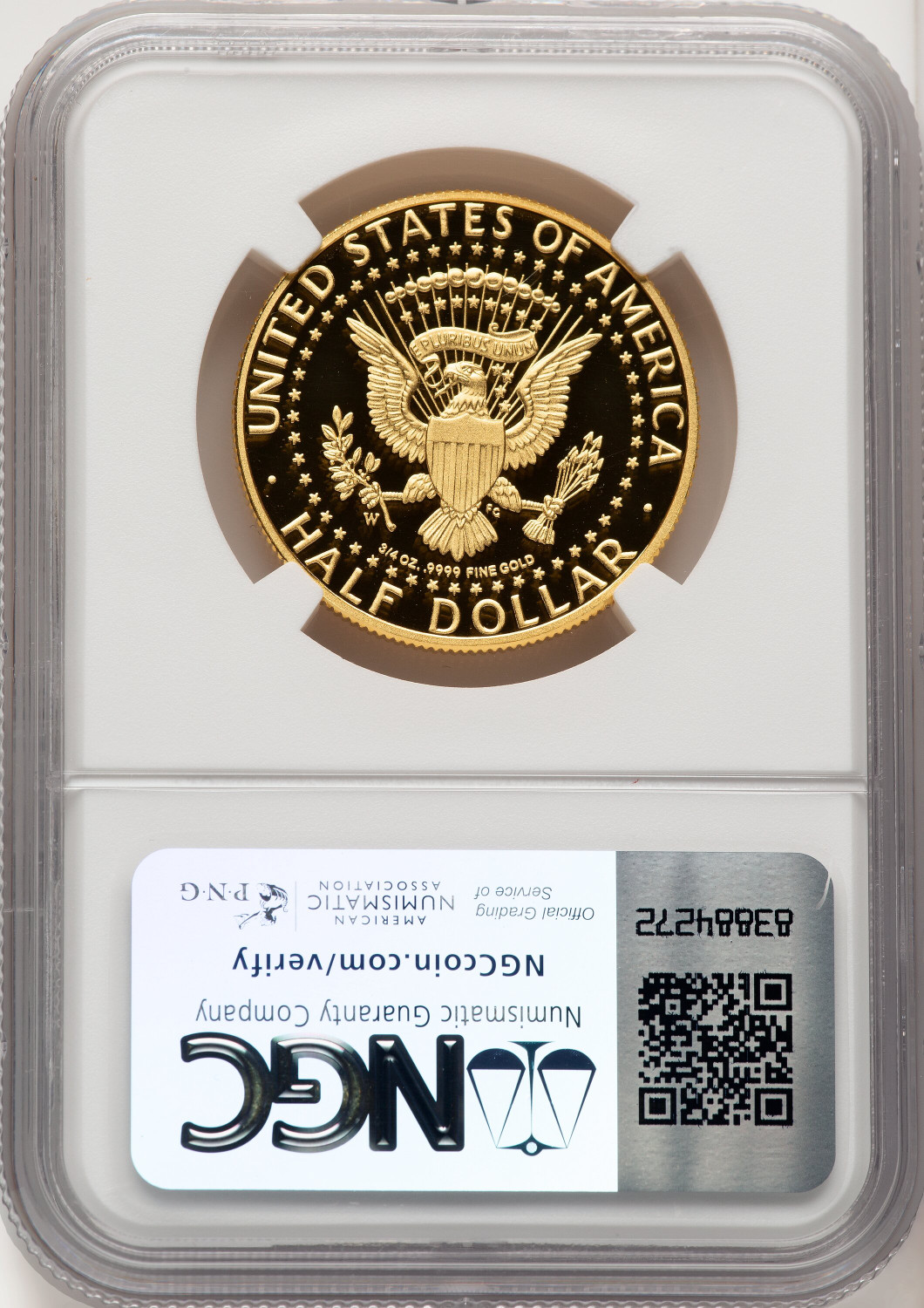 2014-W 50C Kennedy Gold 50th Anniversary Brown Label Proof Kennedy Half ...