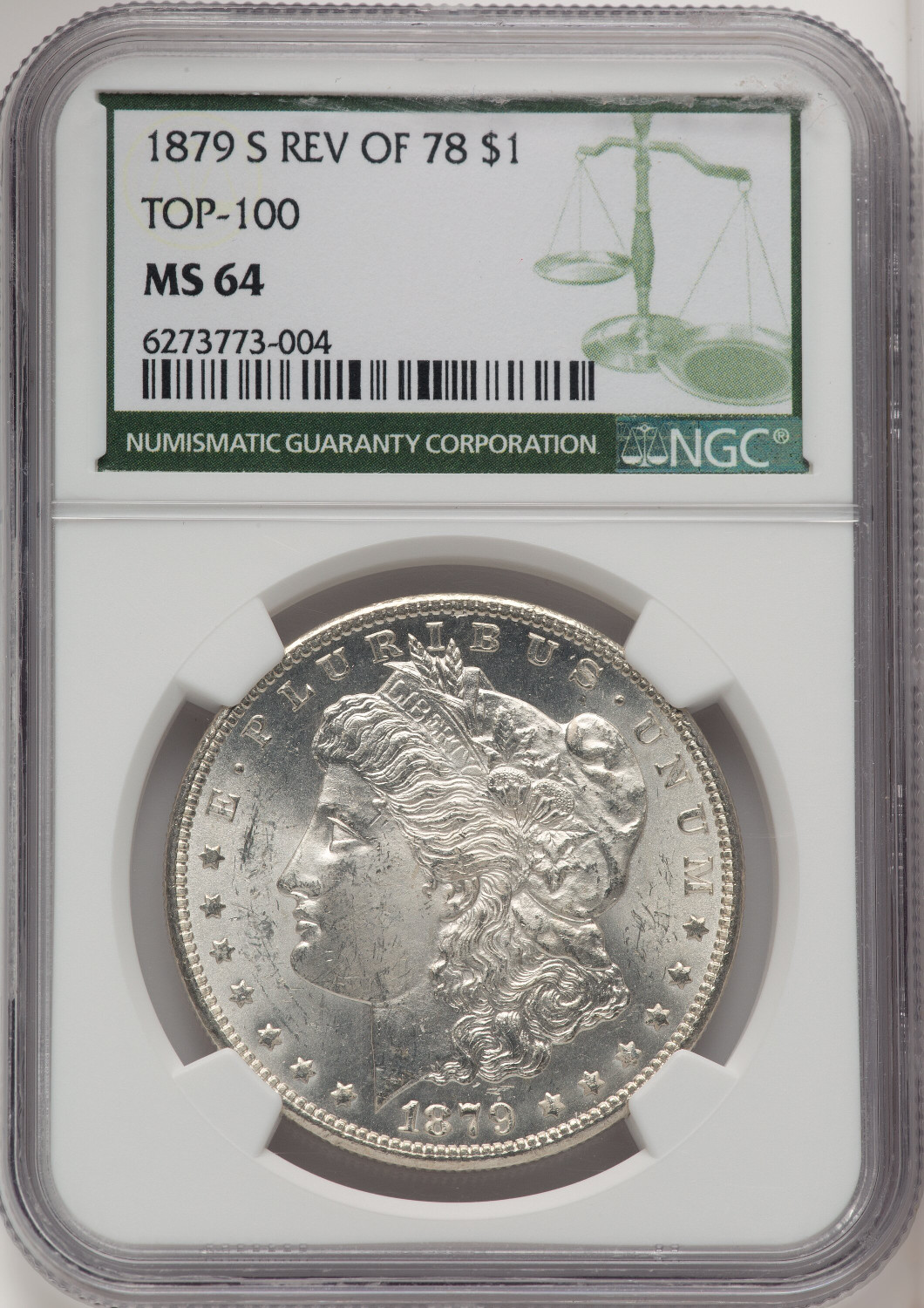 1879-S Reverse of 1878 Morgan Dollar NGC MS64 - LCR Coin