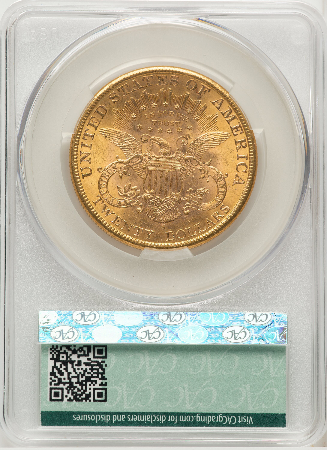1898-S $20 Liberty Double Eagle CACG MS62 (171433008) - LCR Coin