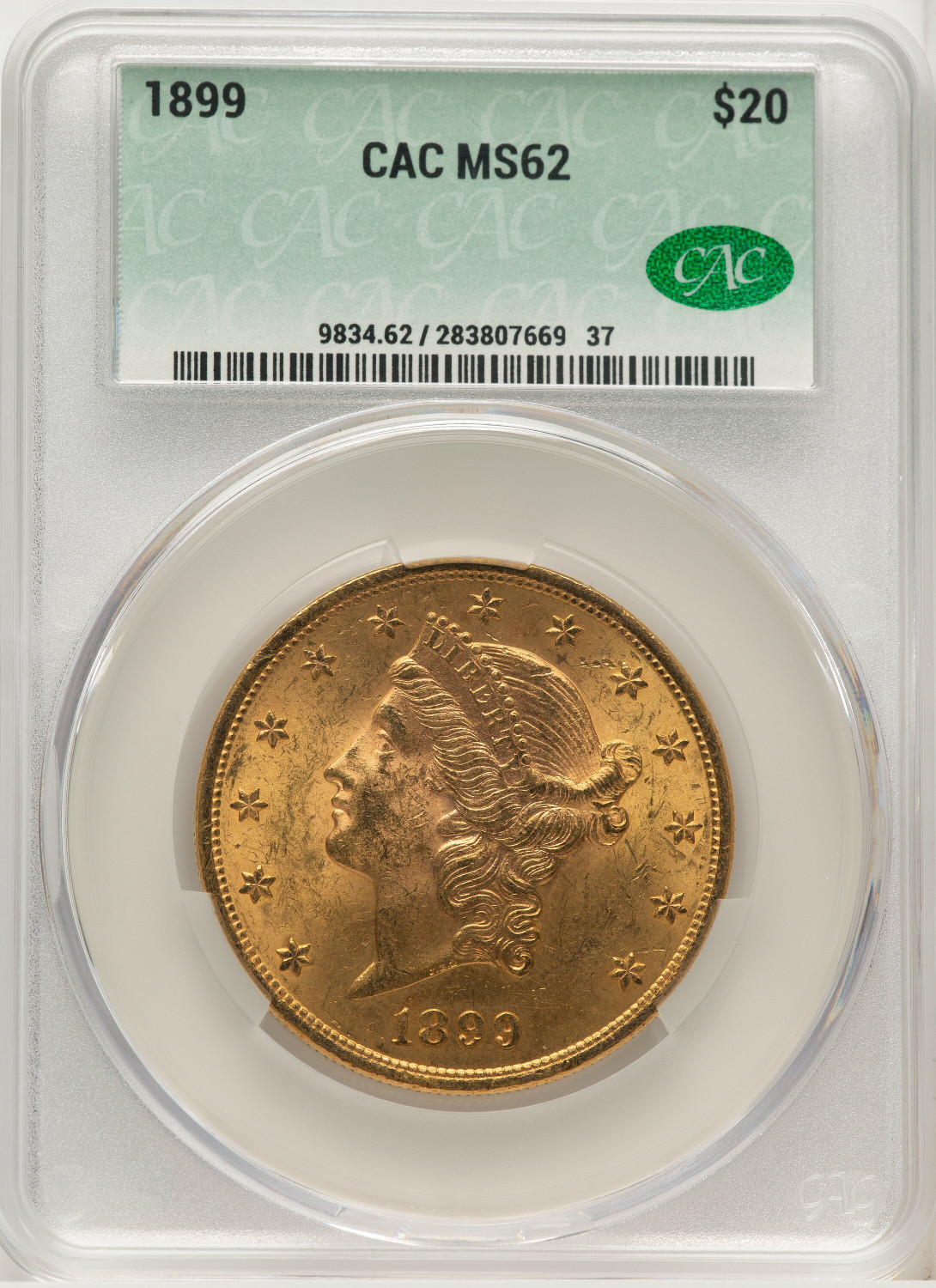 1899 $20 Liberty Double Eagle CACG MS62 (572350043) - LCR Coin