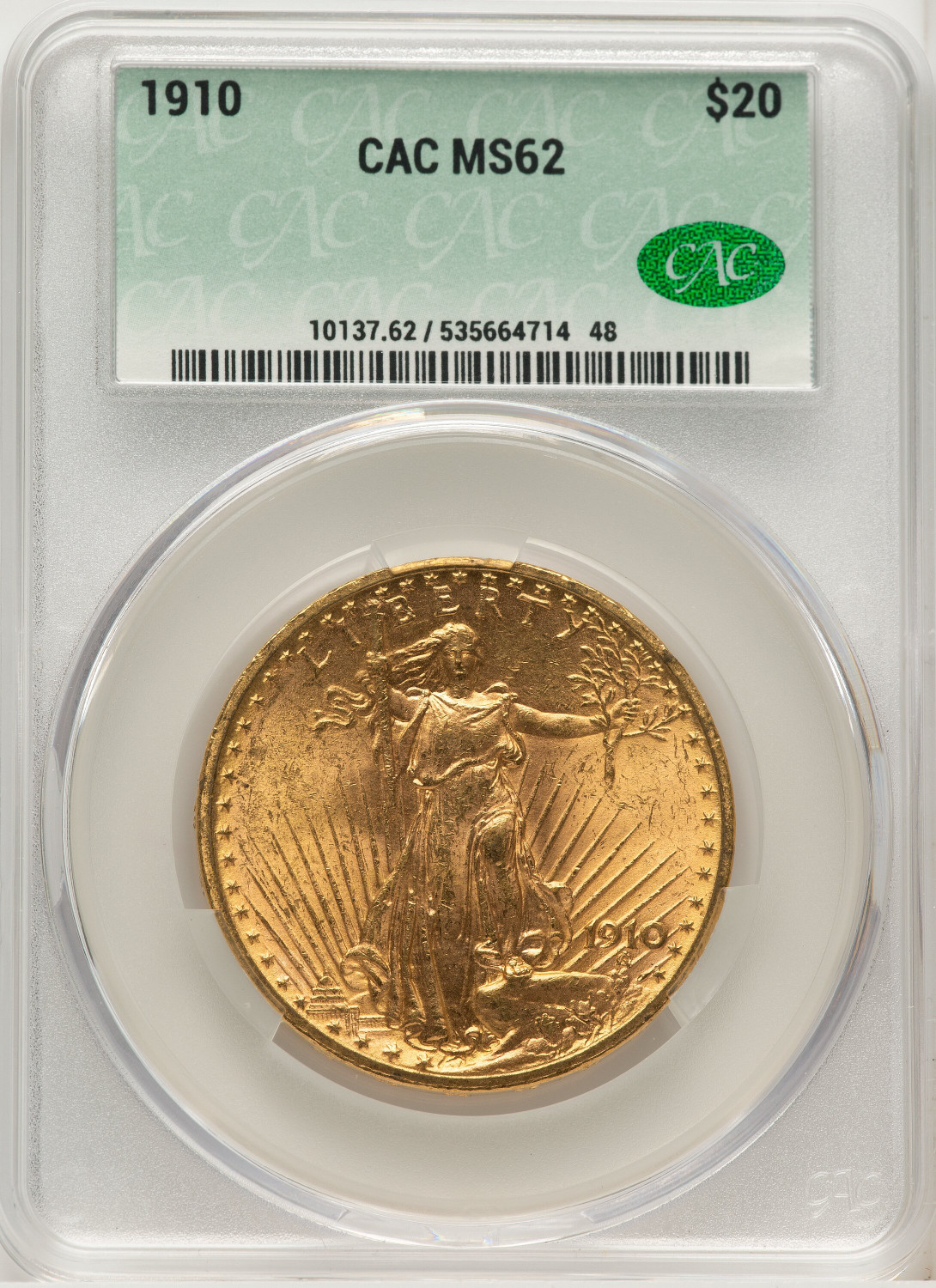 1910 $20 Saint-Gaudens Double Eagle CACG MS62 (177158072) - LCR Coin