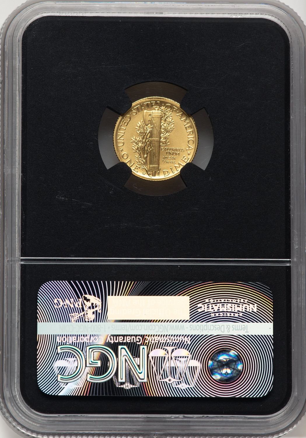 2016-W 10C Mercury Dime 100th Anniversary Gold Centennial FR Adolph ...