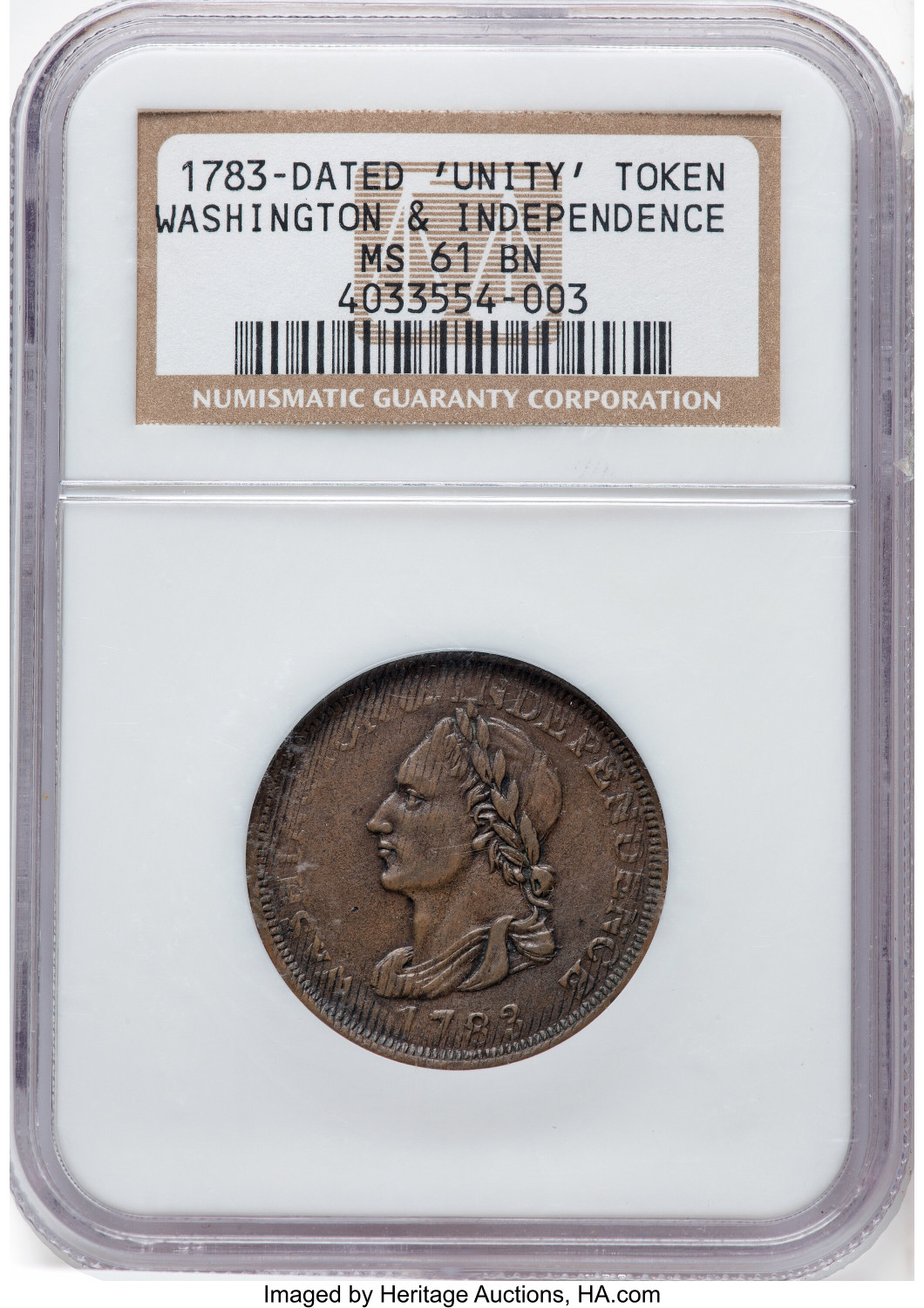 1783 Washington Unity States Cent BN Colonials NGC MS61 - LCR Coin
