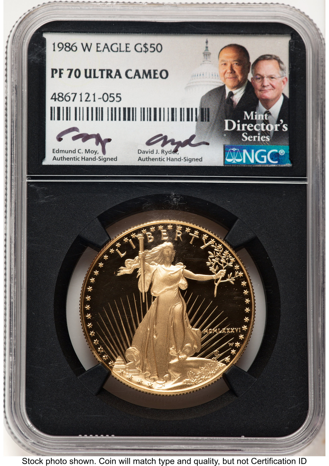 1986-W Proof Gold Eagle 1 oz /David J Ryder Mint Director's Series NGC ...