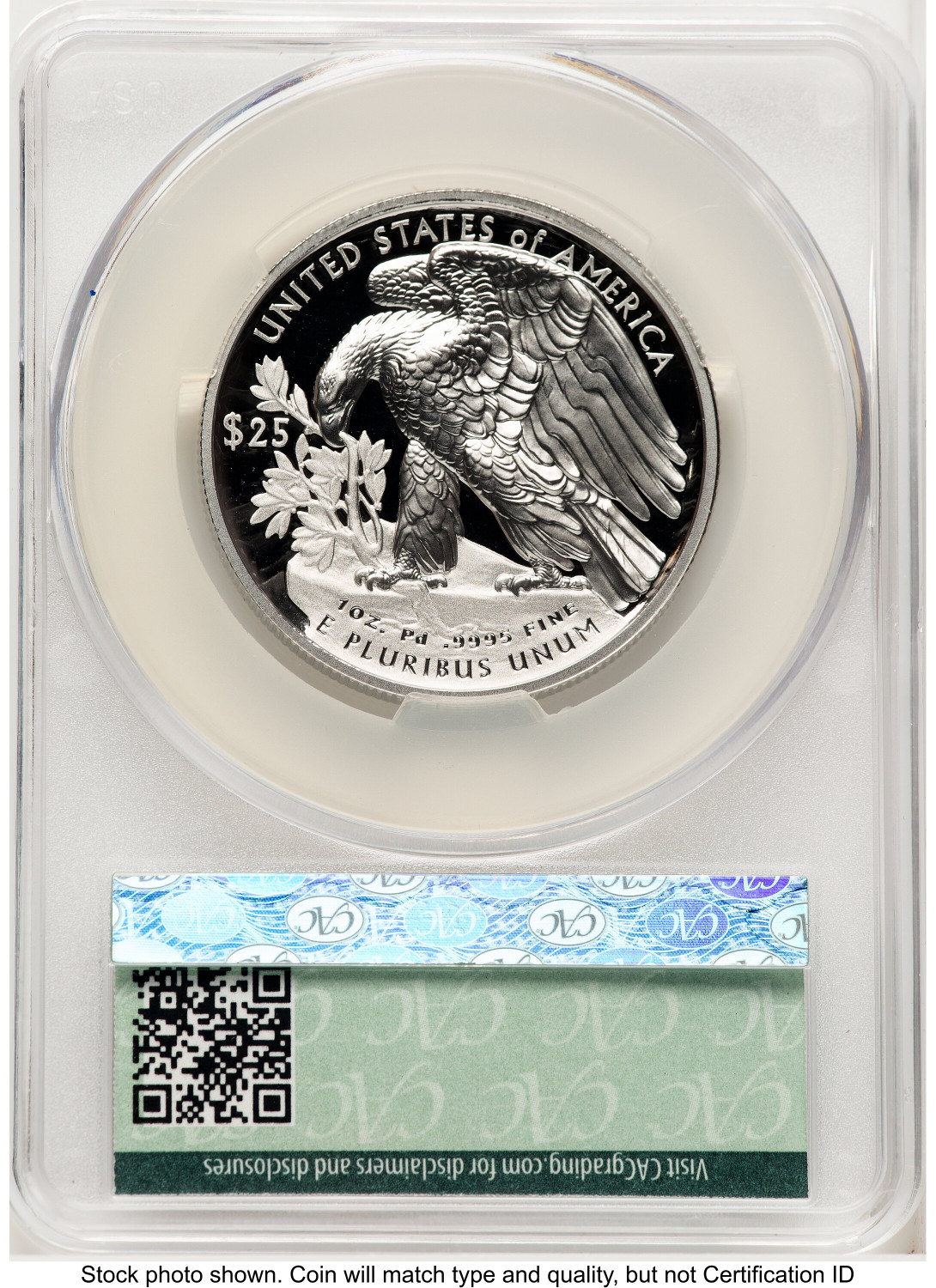 2024-W Palladium Eagle 1 oz First Day of Delivery Ron Drzewuki CACG ...