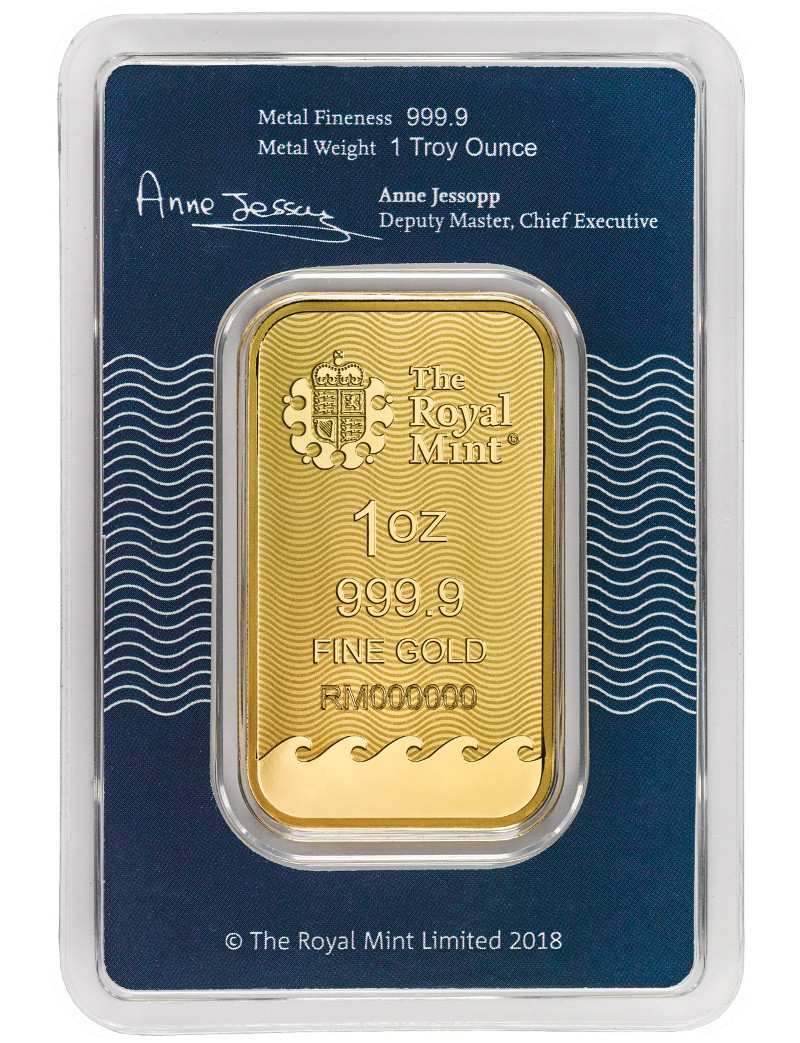 1 oz British Gold Britannia Bar w/ Assay - LCR Coin