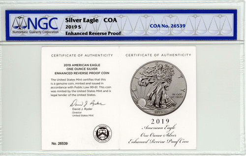 2019-S Enhanced Reverse Proof Silver Eagle First Releases NGC PF70 | LCR Coin