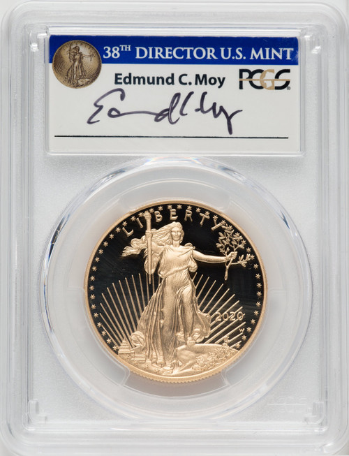 2020-W $50 One-Ounce Gold Eagle First Day of Issue Moy Signature PCGS ...