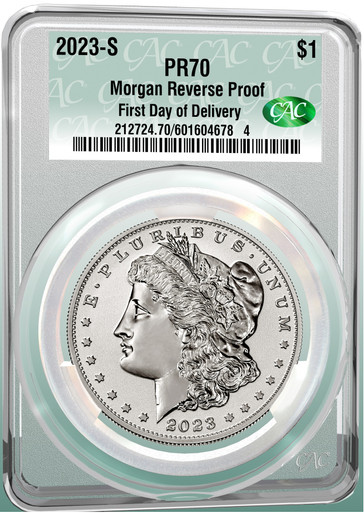 2023-S Morgan Dollar Reverse Proof Set FDD CAC PR70 | LCR Coin