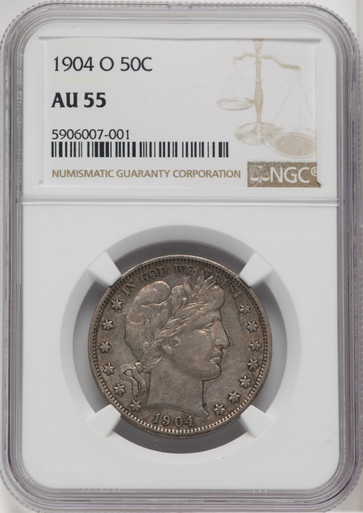 1904-O 50C Barber Half Dollar NGC AU55 - LCR Coin