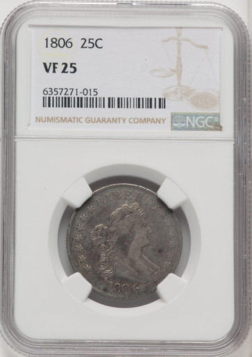 1806 25C Early Quarter NGC VF25 - LCR Coin