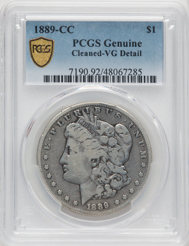1889-CC $1 Morgan Dollar Genuine PCGS VG8 - LCR Coin
