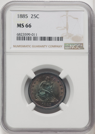 1885 25C Seated Quarter NGC MS66 - LCR Coin