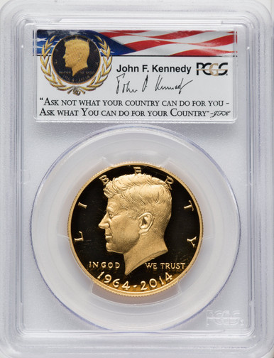 2014-W 50C Kennedy Gold 50th Anniversary First Day of Issue ...