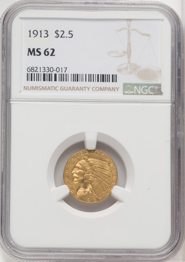 1913 $2.50 Indian Quarter Eagle NGC MS62 (766680050) - LCR Coin