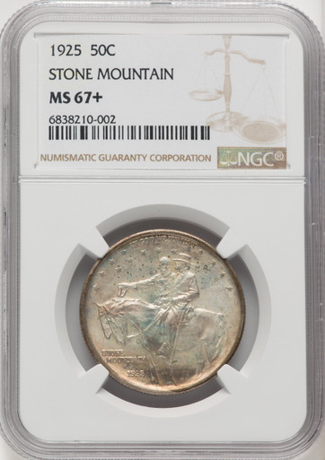1925 50C Stone Mountain Commemorative Silver NGC MS67+ (770254049 ...