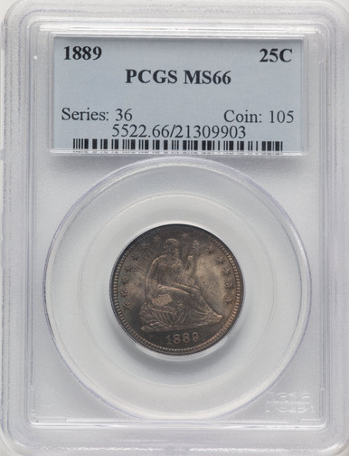 1889 25C Seated Quarter PCGS MS66 - LCR Coin