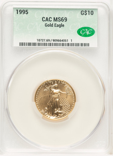 1995 Gold Eagle 1/4 oz Non Designation CACG MS69 - LCR Coin