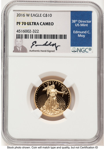 2016-W Proof Gold Eagle 1/4 oz NGC PF70 Ed Moy - LCR Coin