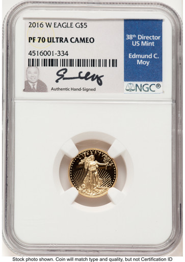 2016-W Proof Gold Eagle 1/10 oz NGC PF70 Ed Moy - LCR Coin