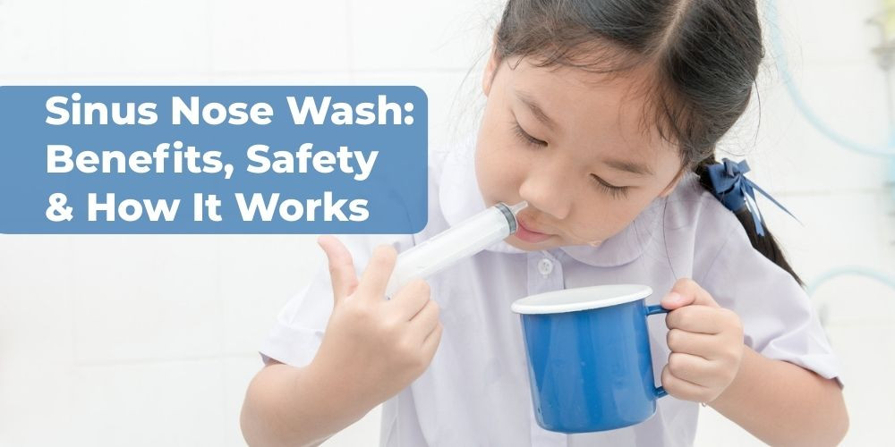 A sinus nose wash is a gentle way to rinse the nose using saline (salt ...