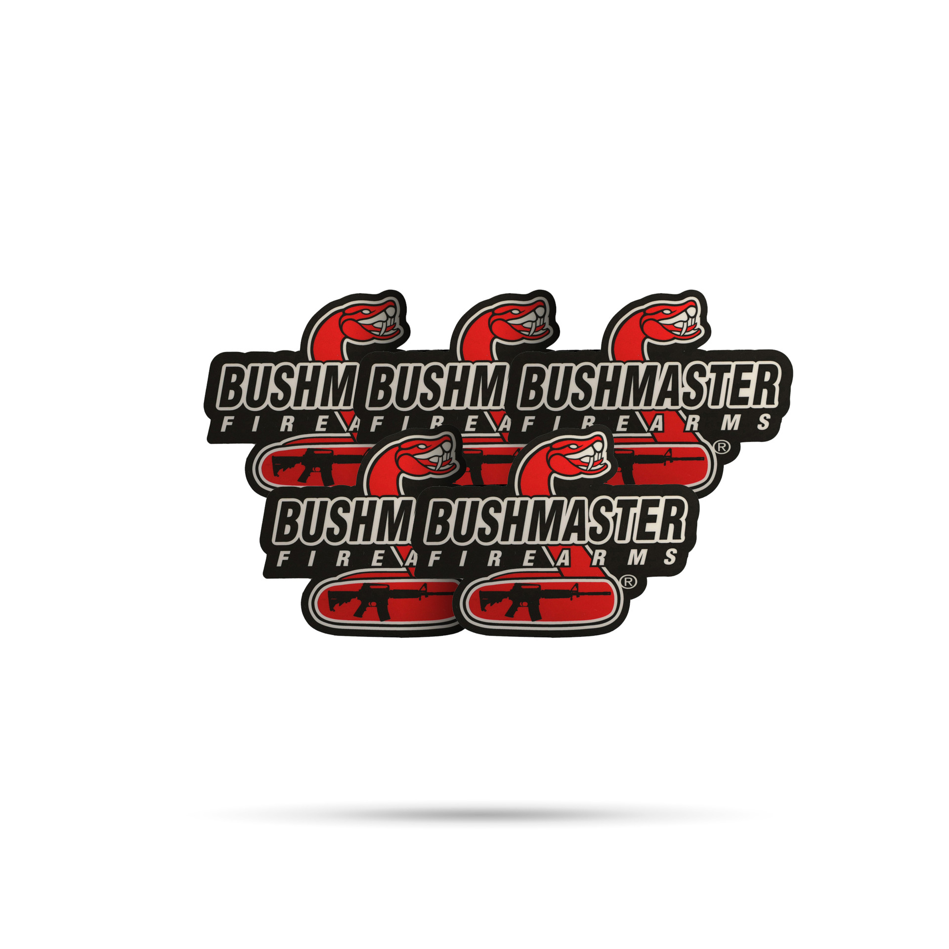 Bushmaster® Traditional Snake Logo Sticker Package (5) Black