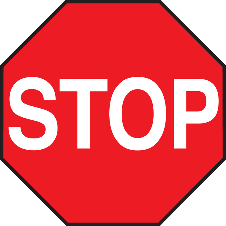 Standard Stop Floor Sign