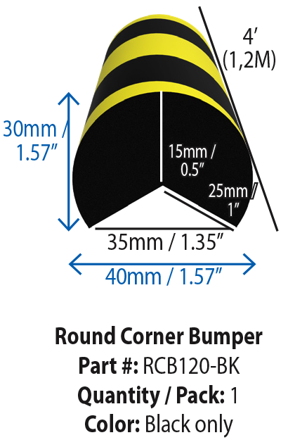 Foam Bumper Circle Corner Pad - RCB120