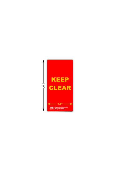 1.5" x 3" Adhesive Flue Space Label (QTY 100)