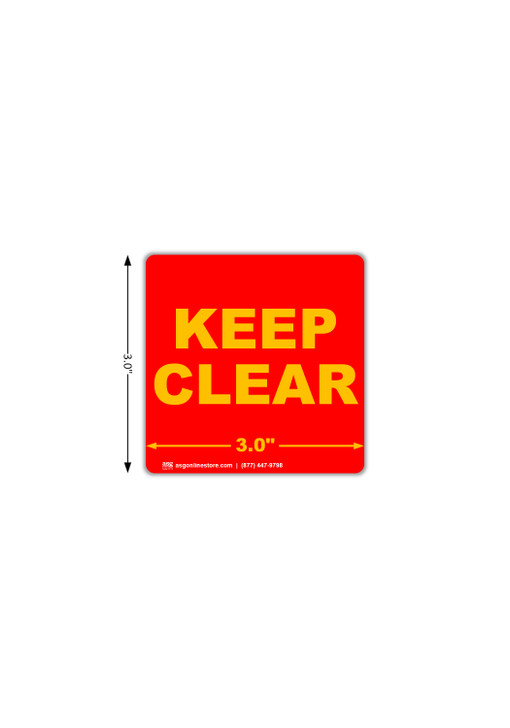 3" x 3" Adhesive Flue Space Label (QTY 100)
