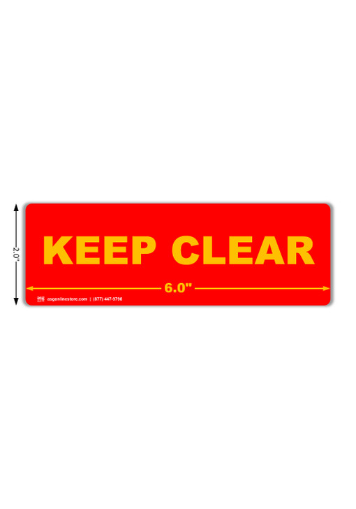 6" x 2" Adhesive Flue Space Label (QTY 100)
