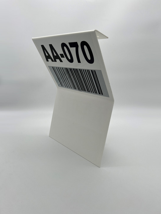 Warehouse Bar Code Signs - Double-Sided Angled