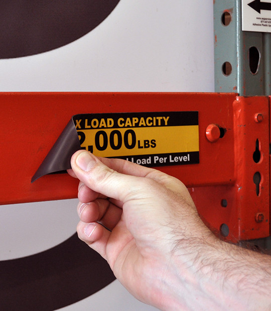 2x8 Magnetic Load Capacity Label - T2 Design