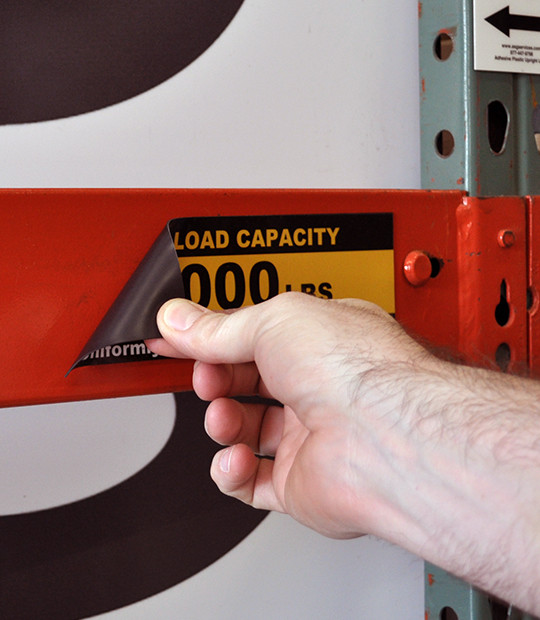 2.5x8 Magnetic Load Capacity Label - T2 Design