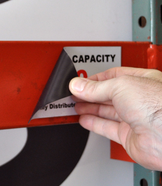 Custom Maximum Load Capacity Label