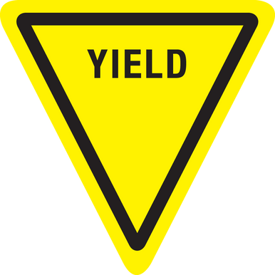 Yield Floor Sign