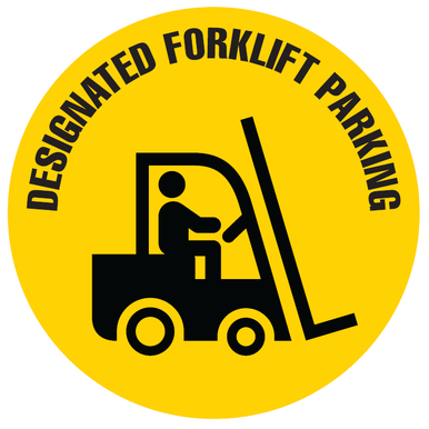 Designated Forklift Parking Floor Sign