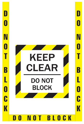 Do Not Block Keep Clear Adhesive Floor Marking Kit