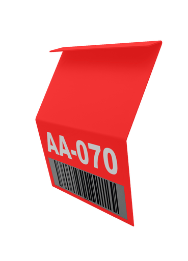 Warehouse Bar Code Signs - Full Color Double-Sided Angled