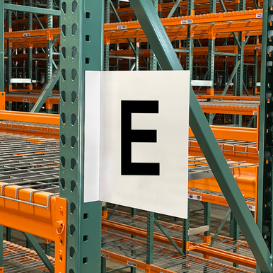 Double Sided Signs Aisle Marker - Letter E