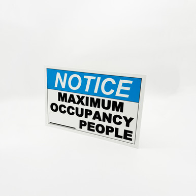 Notice Maximum Occupancy - People Sign - Safety & 5S