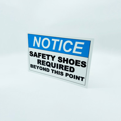Notice Safety Shoes Required Beyond This Point Sign - Safety & 5S
