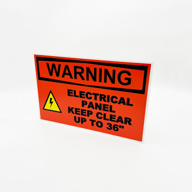 Warning - Electrical Panel Keep Clear Up To 36" - Safety & 5S