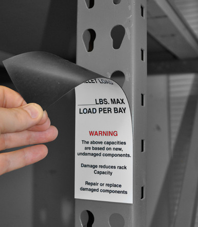 Magnetic Rack Capacity Labels, Maximum Permissible