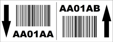 Multi-Level Polyester Barcode Rack Label - 3" x 8"