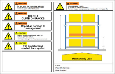 Selective Rack with Floor Level Safe Working Load Sign