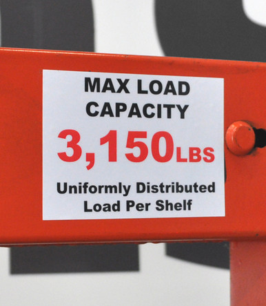 3x4 Load Capacity Label - T4 Design
