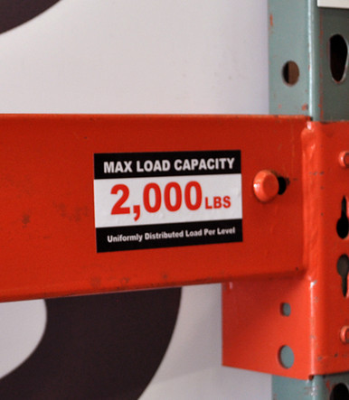 2x4 Load Capacity Label - T1 Design