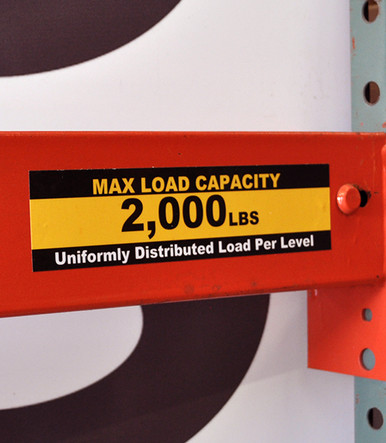 2x8 Load Capacity Label - T2 Design