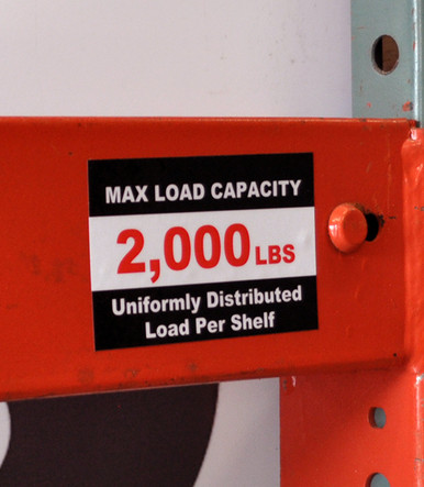 2.5x4 Load Capacity Label - T1 Design